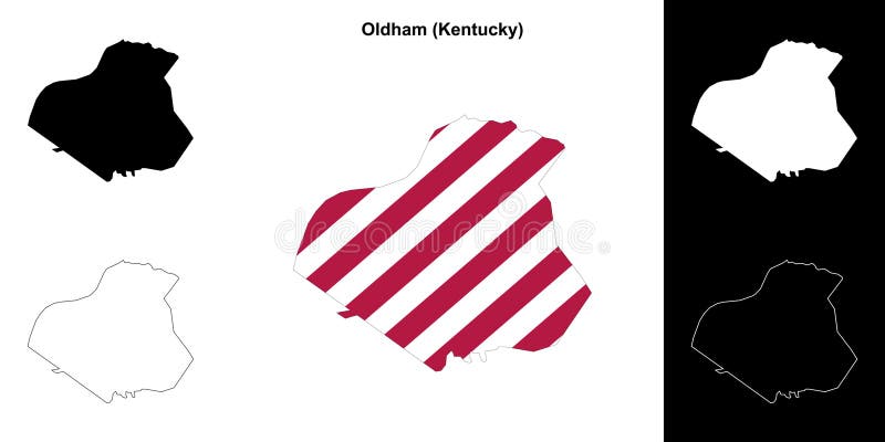 Oldham outline map stock vector. Illustration of kentucky - 323912481