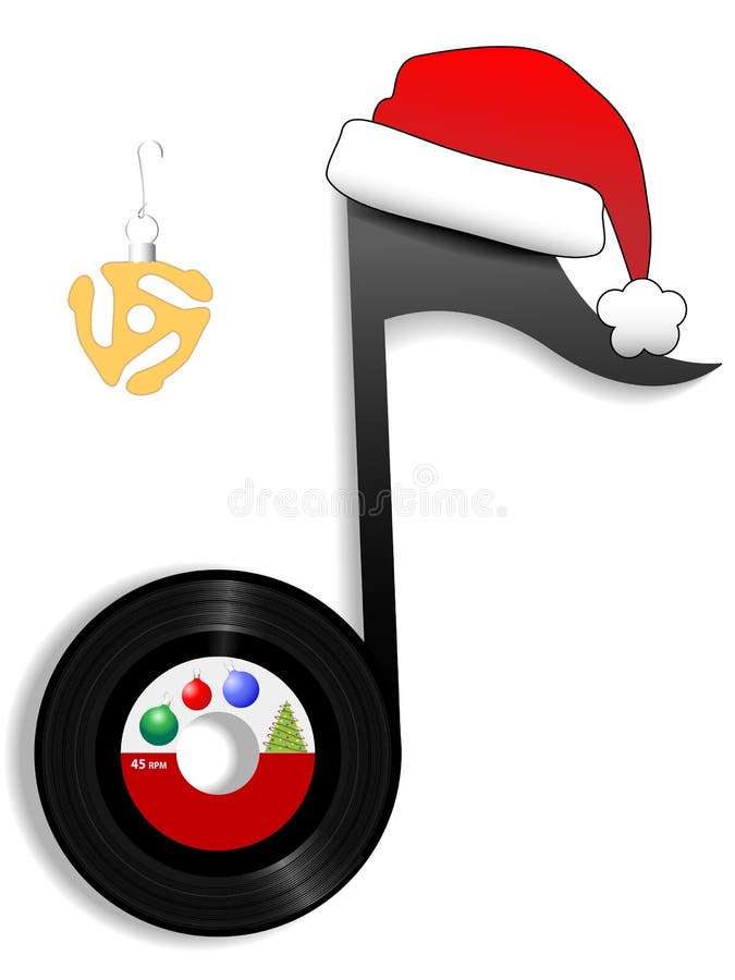 Oldies Note for Holiday Christmas Music 1 Stock Vector - Illustration ...