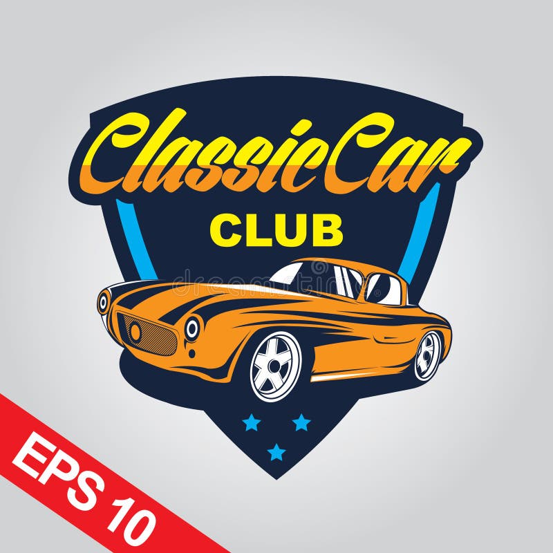 Oldtimer Logo Template vektor abbildung. Illustration von mode - 98689956