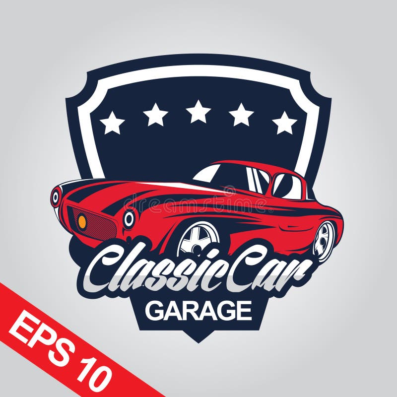 Oldtimer Logo Template vektor abbildung. Illustration von laufwerk ...