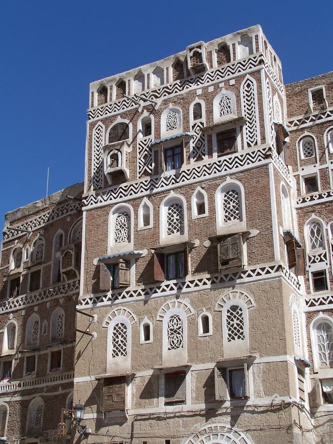 Houses in Sanaa Yemen stock photo. Image of islam, construction - 12457718