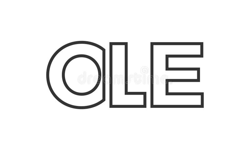OLE Logo Design Template with Strong and Modern Bold Text. Initial ...