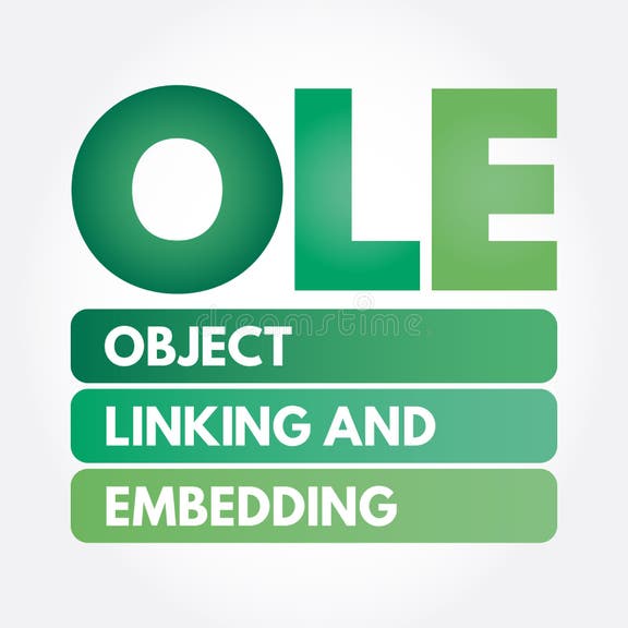 OLE - Object Linking and Embedding Acronym Stock Illustration ...