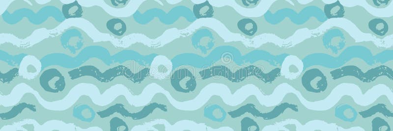 Oleaje Azul Transparente Estilo Mar Dibujado a Mano. Ilustración del ...