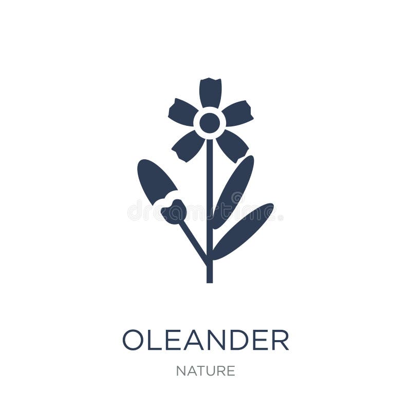 Oleander Icon. Trendy Flat Vector Oleander Icon on White Background ...