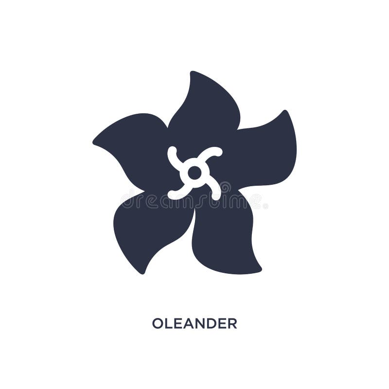 Oleander Icon in Trendy Design Style. Oleander Icon Isolated on White ...