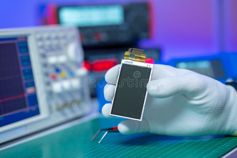 Oled matrix display stock photo. Image of silicon, science - 187462942