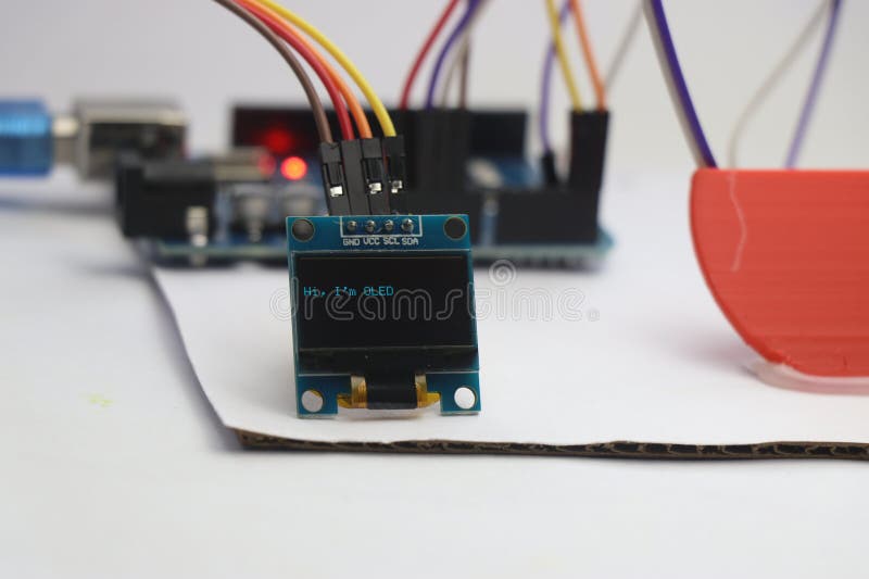 OLED Module Connected To Programmable Micro Controller Using Jumper ...