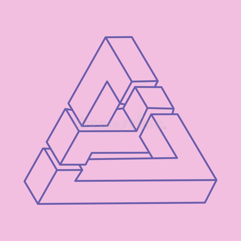 Optical Art Triangle Illusion Pattern Stock Vector - Illustration of ...