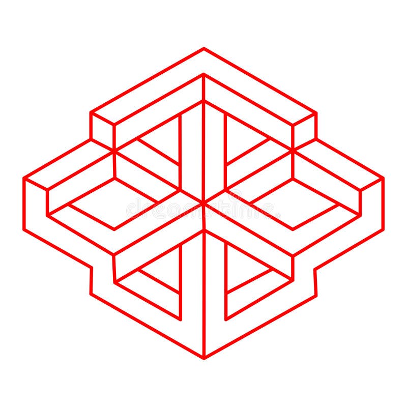 Logo. Impossible Shapes. Optical Illusion Figure. Abstract Eternal ...