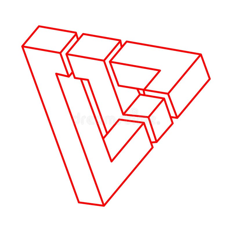 Optical Illusion Shapes. Logo. Optical Art Object. Impossible Figure ...