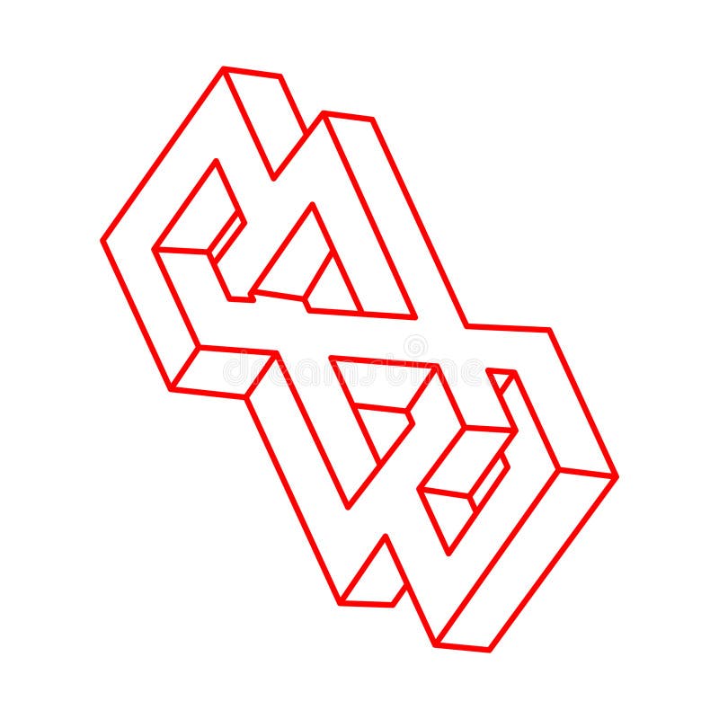 Impossible Shapes. Optical Illusion. Sacred Geometry Figure. Abstract ...