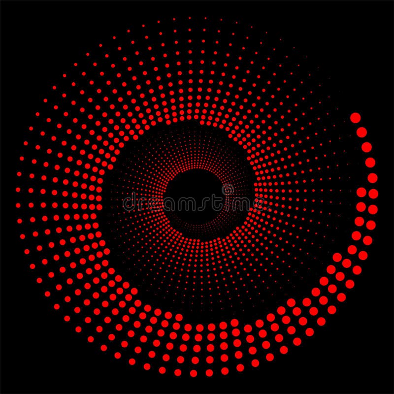 Circle Red Dots Isolated on the Black Background. Design Element for ...