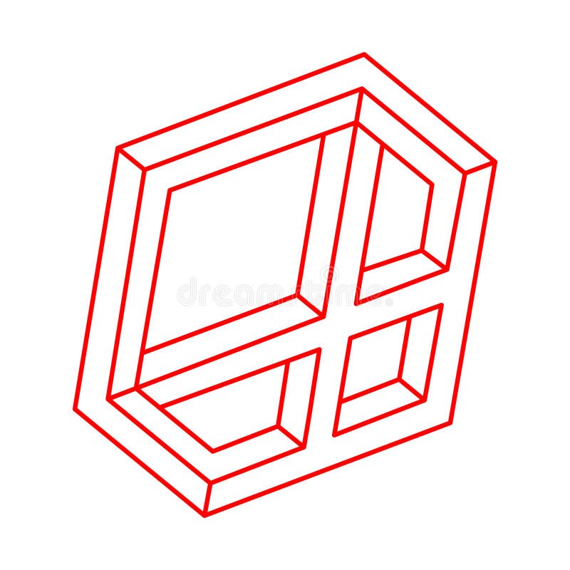 Impossible Shapes. Optical Illusion Figure. Abstract Eternal Geometric ...