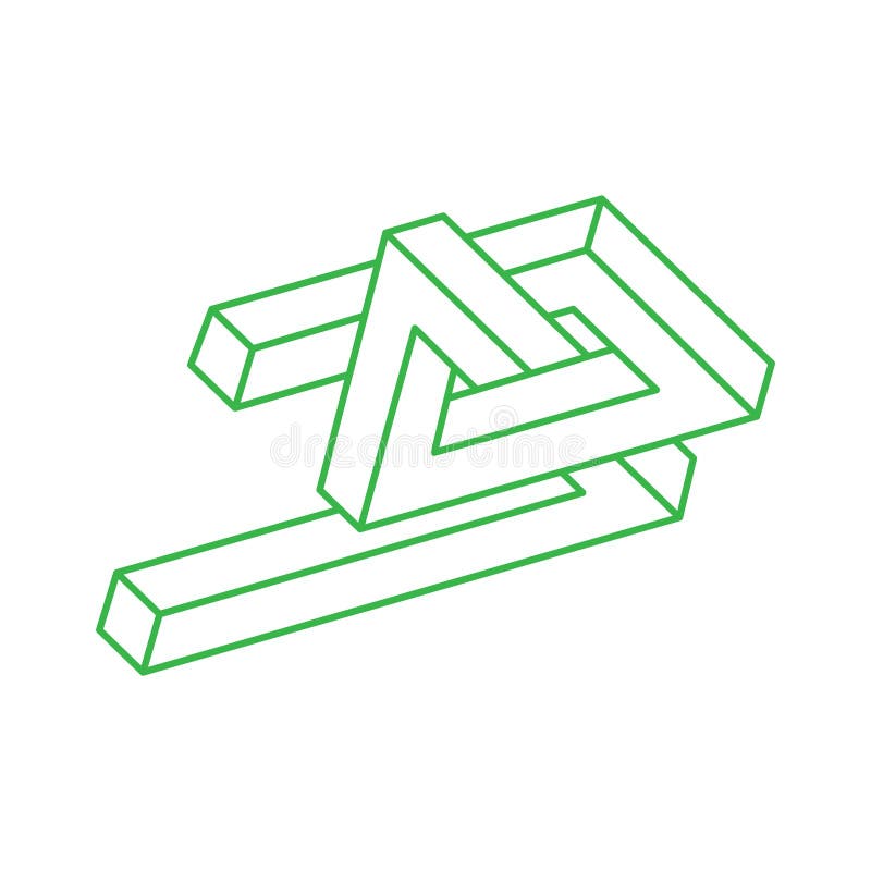 Optical Illusion Logo. Impossible Shapes Vector. Optical Art Objects ...