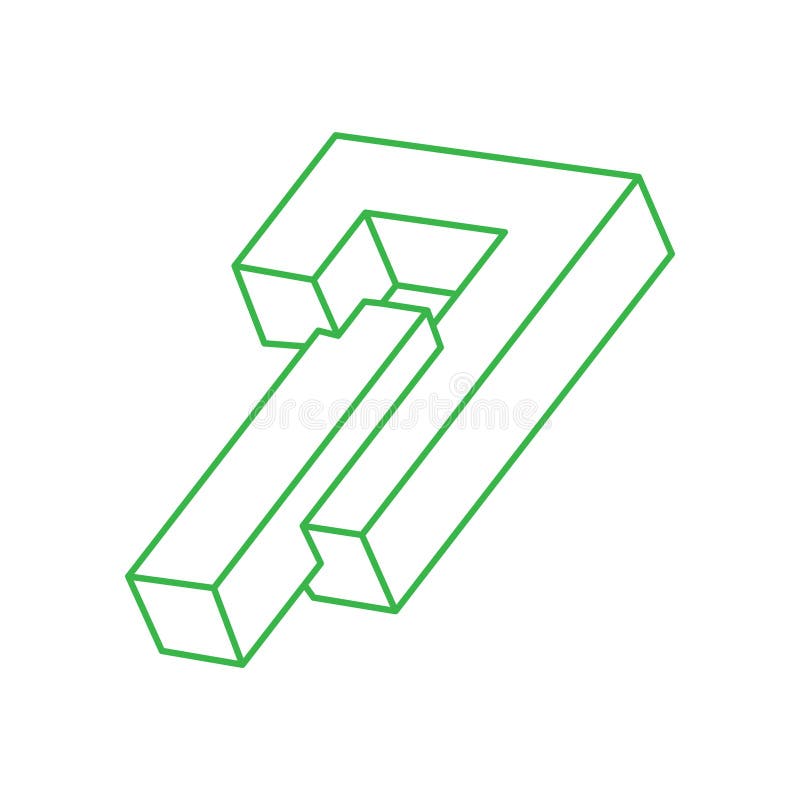 Impossible Objects. Logo. Optical Illusion Figure. 3d Illustration ...