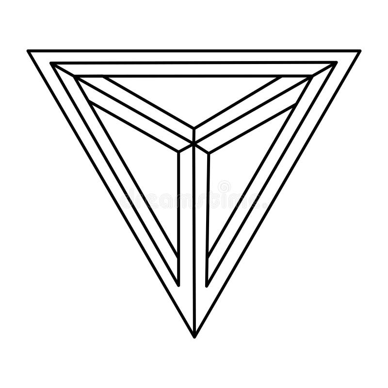 Impossible Shape Logo Design, Optical Illusion Triangle. Optical Art ...