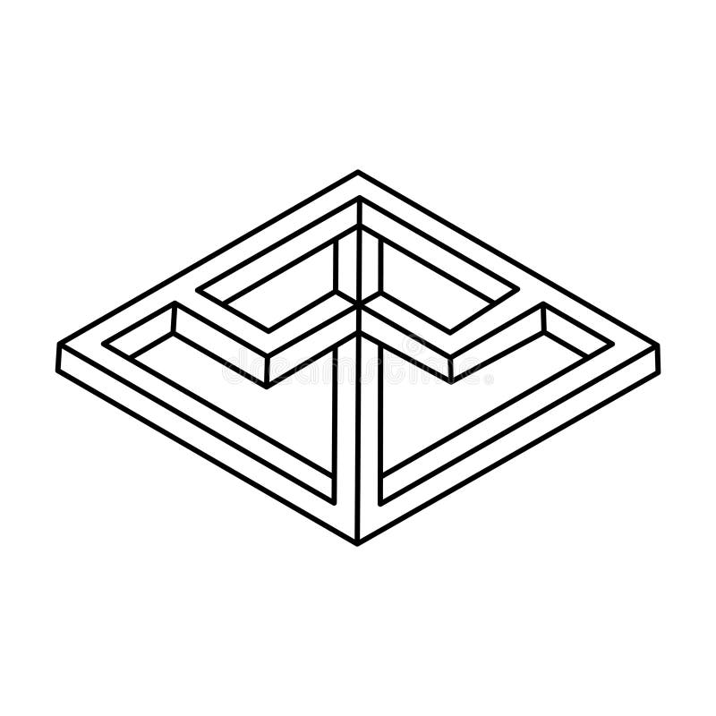 Impossible Optical Illusion Shape. Op Art Object. Impossible Figures ...
