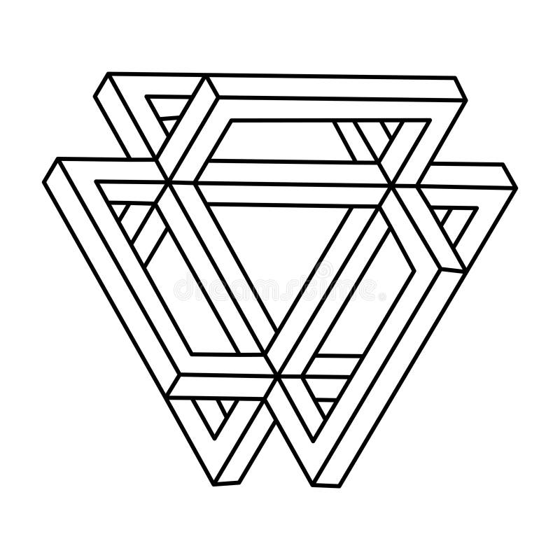 Impossible Shapes. Sacred Geometry. Optical Illusion. Abstract Eternal ...