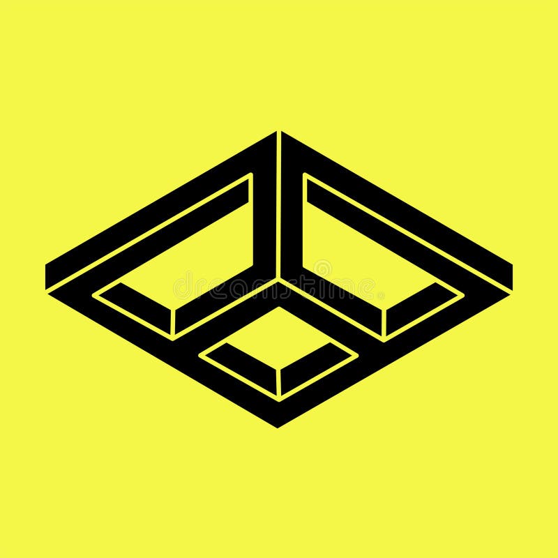 Impossible Optical Illusion Shapes. Escher Style. Optical Art Object. Impossible Figure ...