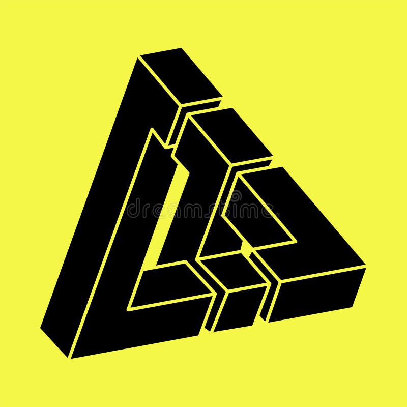 Optical Illusion. Impossible Shapes. Sacred Geometry Figure. Abstract ...