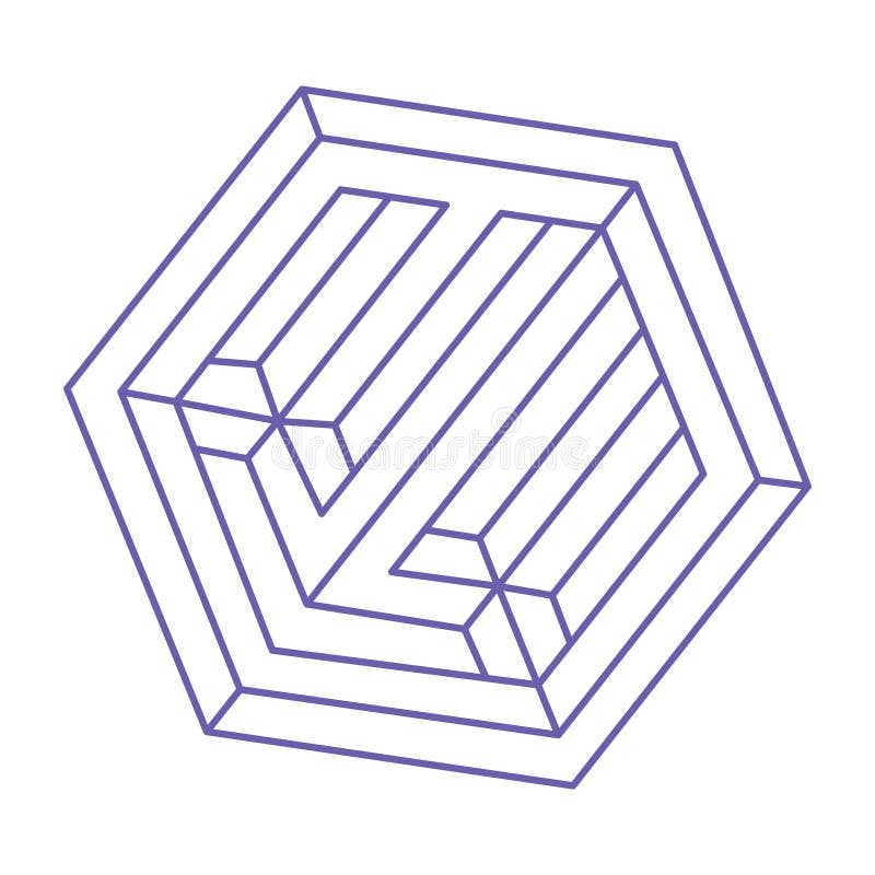 Optical Illusion. Impossible Shapes Vector. Optical Art Object ...