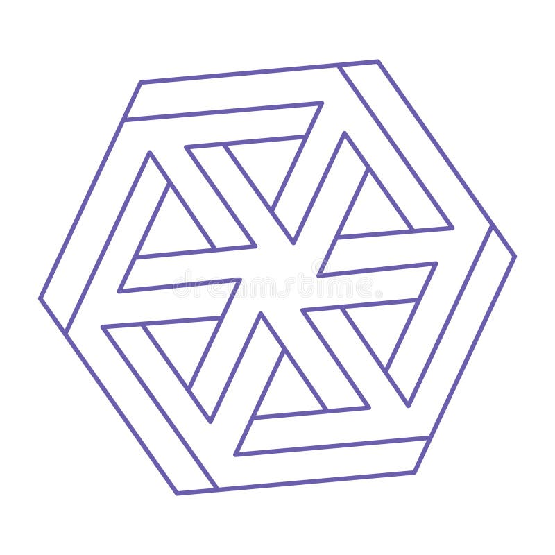 Impossible Shapes, Optical Illusion Logo, Vector. Optical Art Objects ...