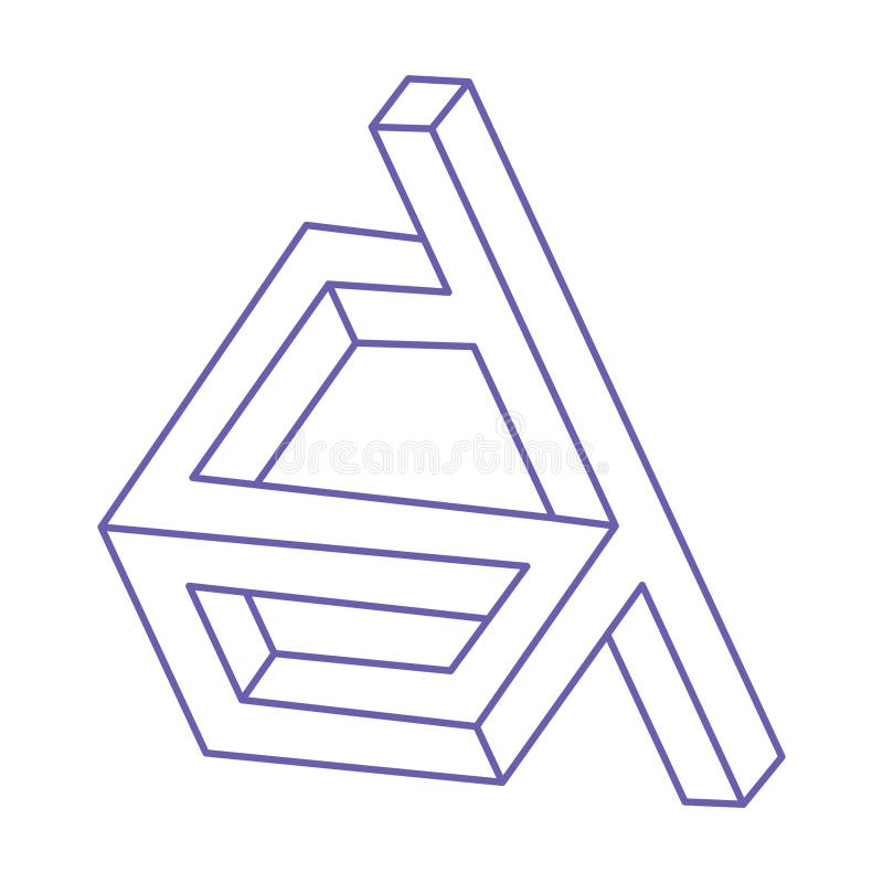 Impossible Objects. Optical Illusion Shape. 3d Vector Simple ...