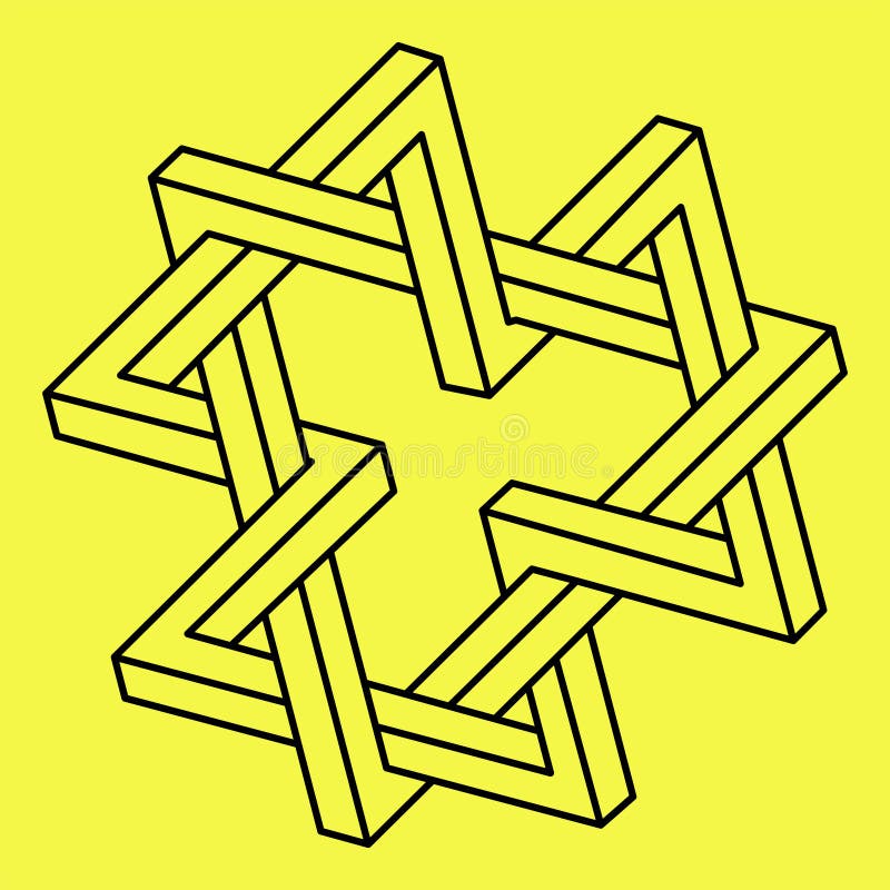 Impossible Shapes. Sacred Geometry. Optical Illusion. Abstract Eternal ...