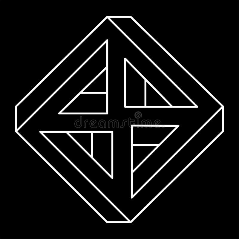 Impossible Objects. Line Geometric Shape. Optical Illusion Figure ...