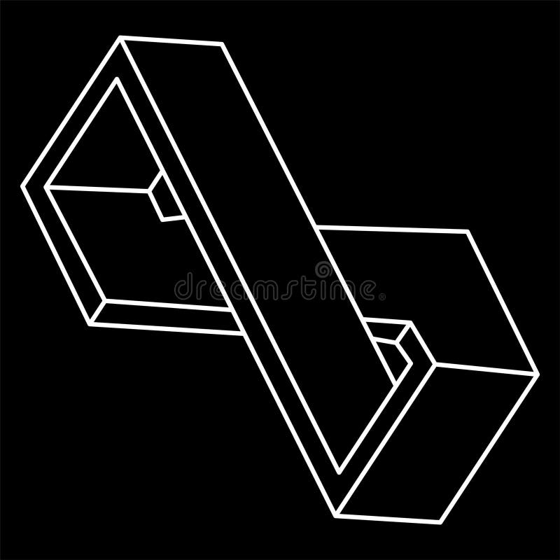 Impossible Objects. Line Geometric Shape. Optical Illusion Figure ...