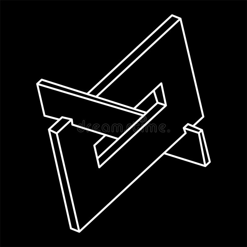 Impossible Objects. Line Geometric Shape. Optical Illusion Figure ...