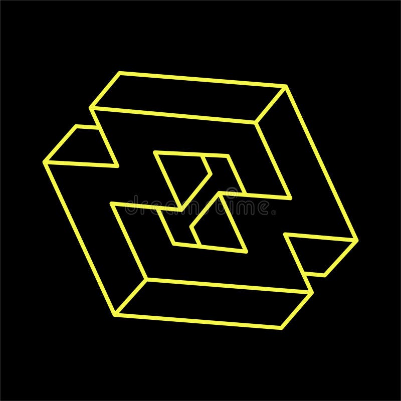 Impossible Shapes. Sacred Geometry. Optical Illusion Figure. Abstract ...