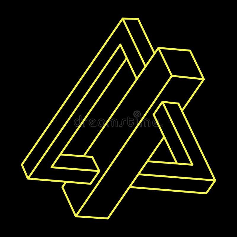 Impossible Shape Logo Design, Optical Illusion Object. Optical Art ...