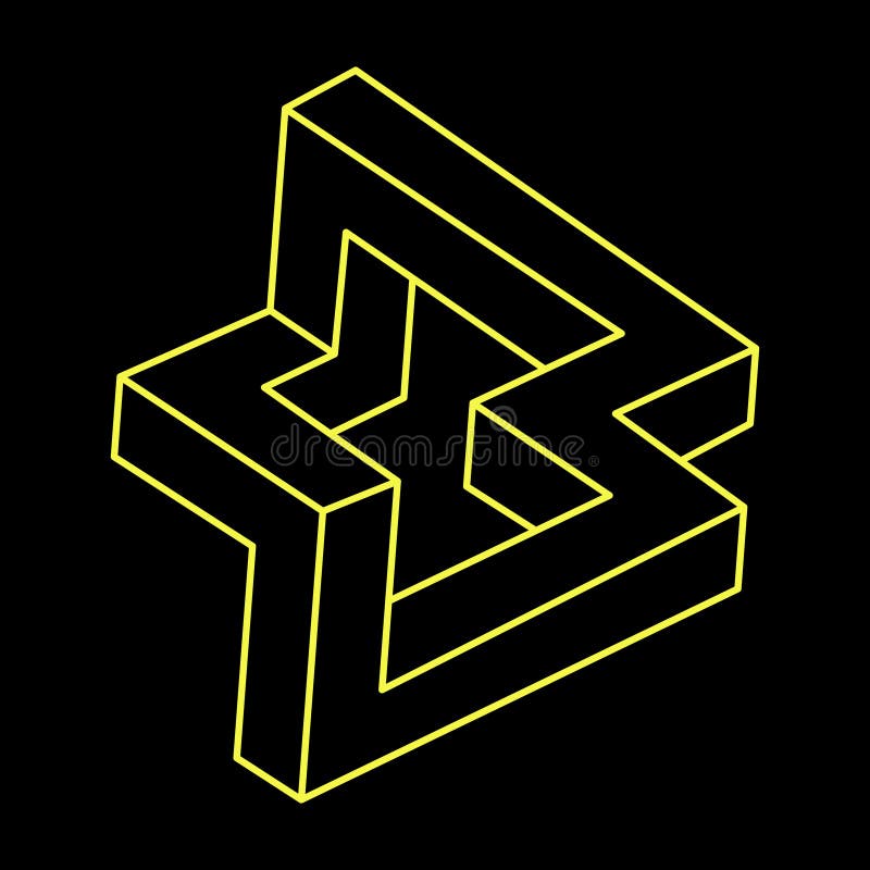 Impossible Optical Illusion Shapes. Optical Art Object. Impossible ...