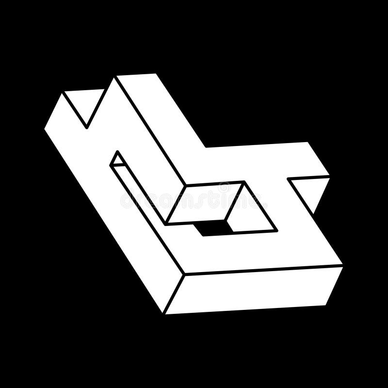 Impossible Figure. Optical Illusion Shapes. Optical Art. 3d ...