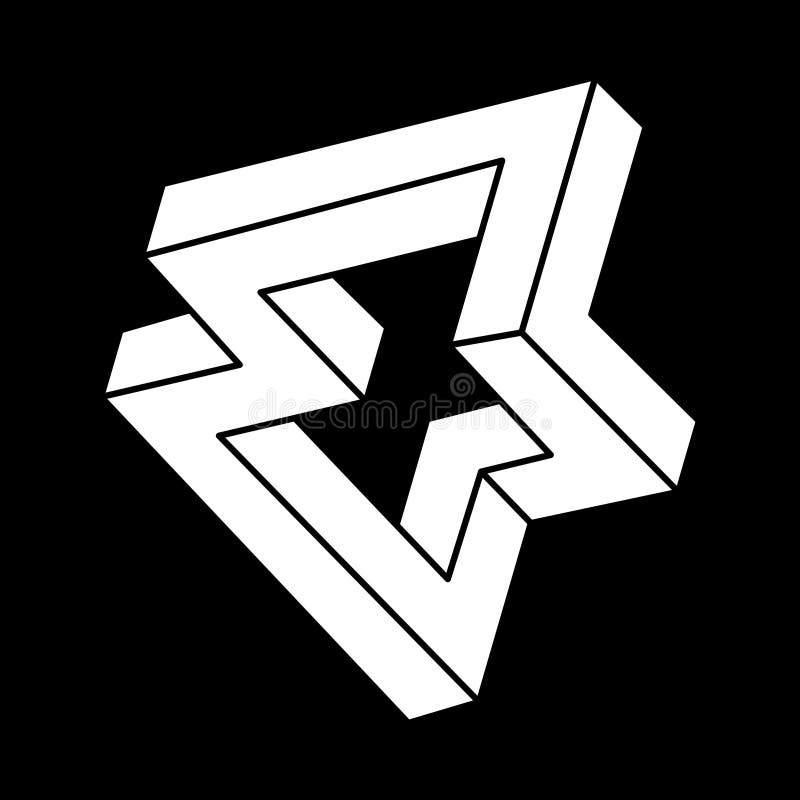 Impossible Optical Illusion Shapes. Optical Art Object. Impossible ...