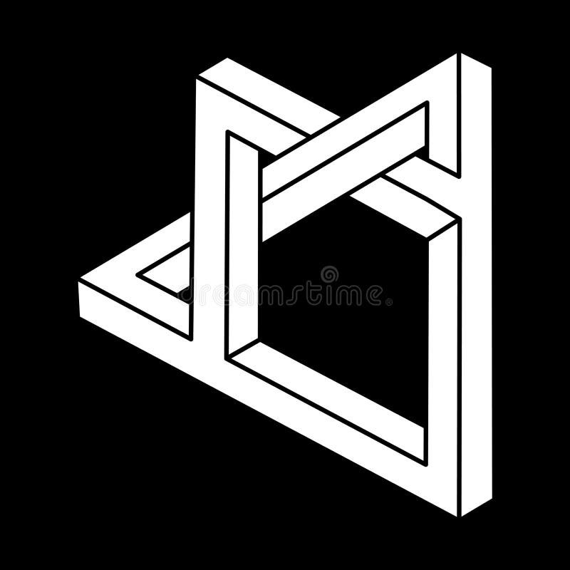 Impossible Optical Illusion Shapes. Optical Art Object. Paradox ...