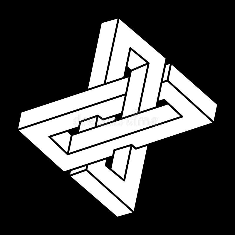 Impossible Shape. Sacred Geometry. Optical Illusion Figure. Abstract ...