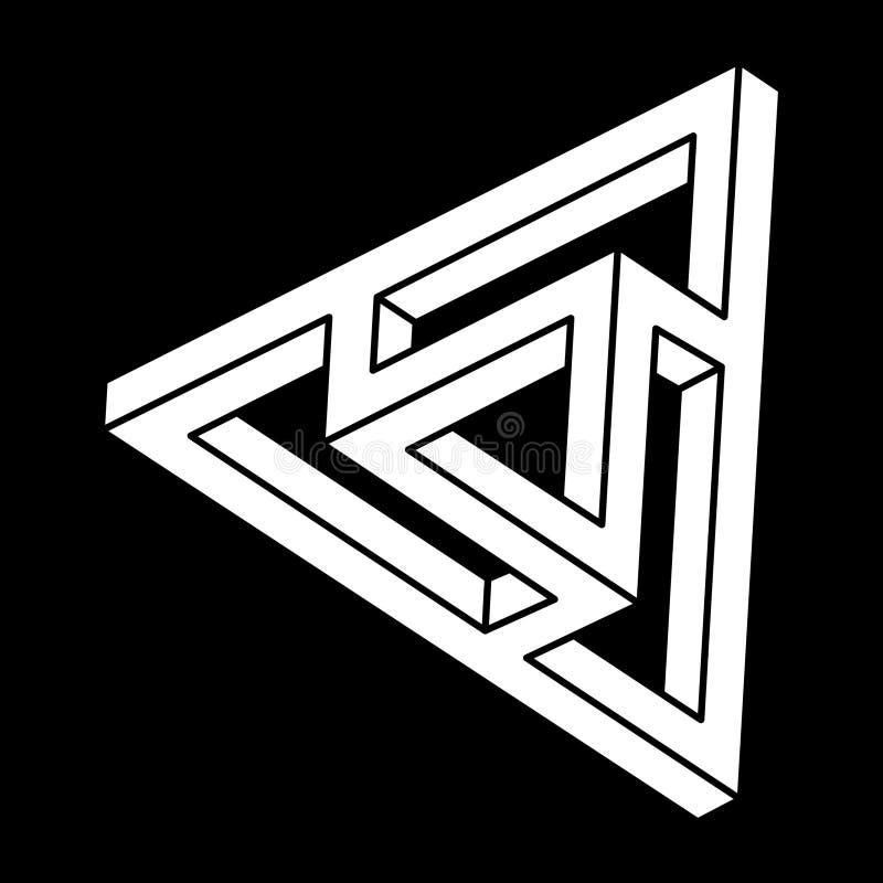 Impossible Shape. Optical Illusion Figure. Abstract Eternal Geometric ...