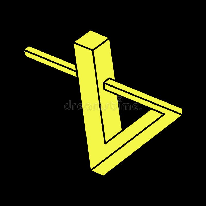 Optical Illusion. Abstract Eternal Geometric Object. Impossible Endless ...