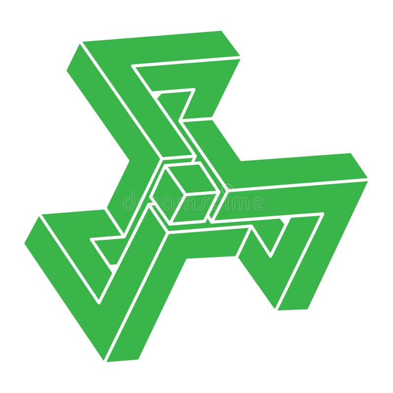 Impossible Shapes. Sacred Geometry Logo. Optical Illusion Figure ...