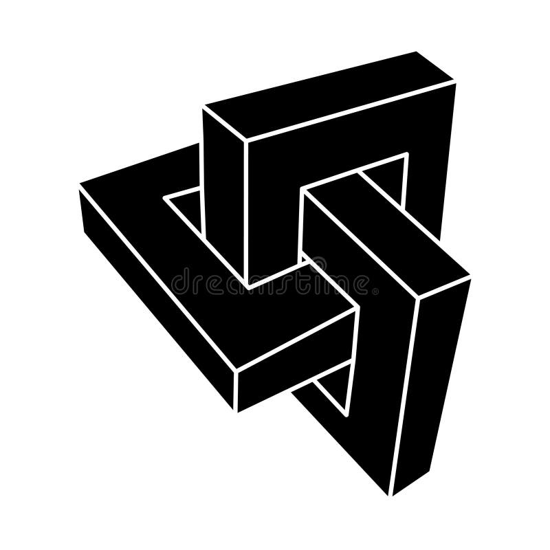 Optical Illusion, Impossible Figure, Optical Art Shape. Unreal ...