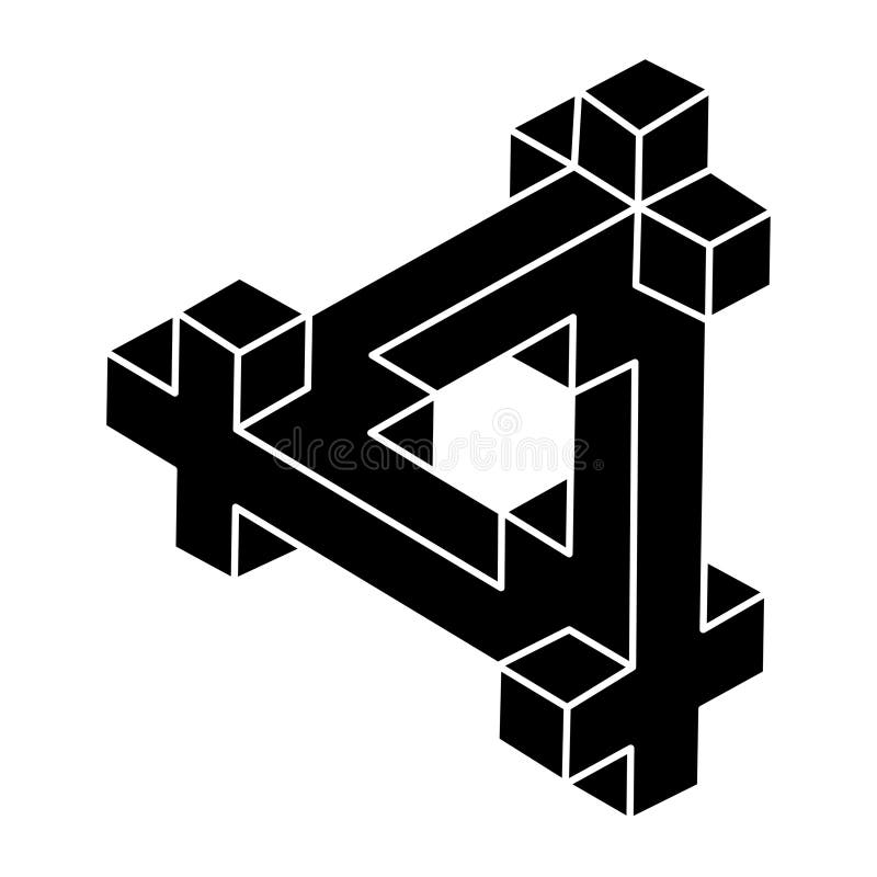 Impossible Shape. Optical Art. Sacred Geometry Figure. Optical Illusion ...