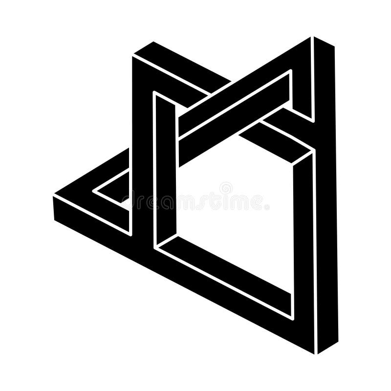 Impossible Shape Logo Design, Optical Illusion Object. Sacred Geometry ...
