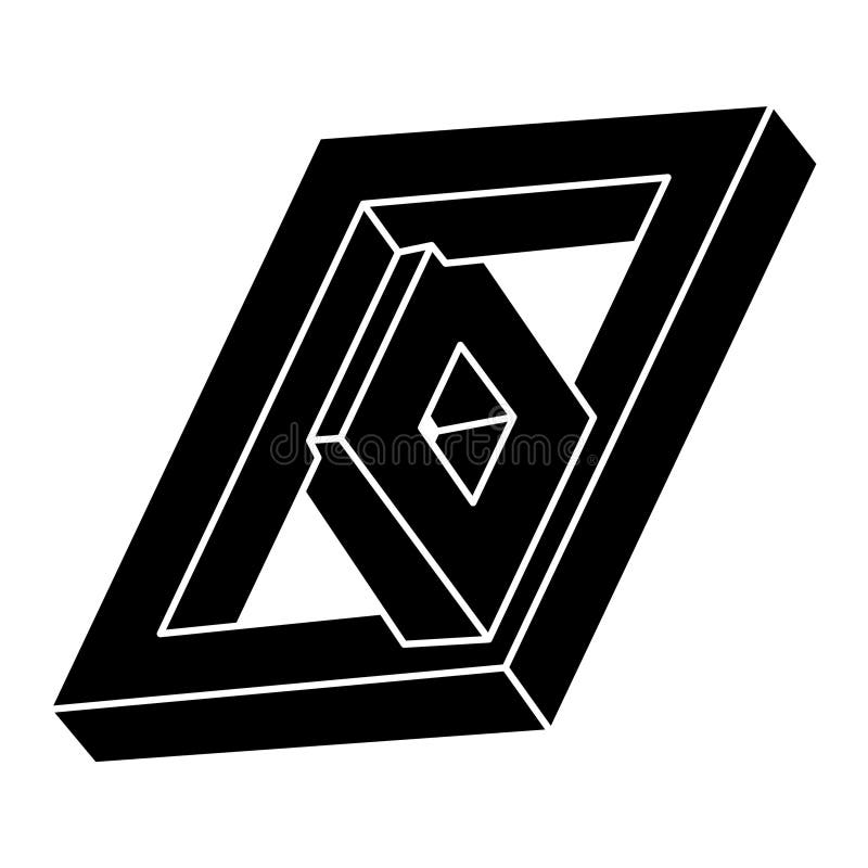 Optical Illusion Shape, Impossible Figure, Optical Art Object. Geometry ...