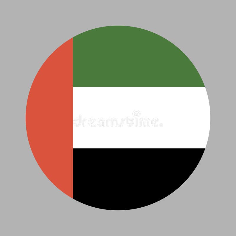 United Arab Emirates Round Flag. National Flag of UAE. Circle Flag of ...