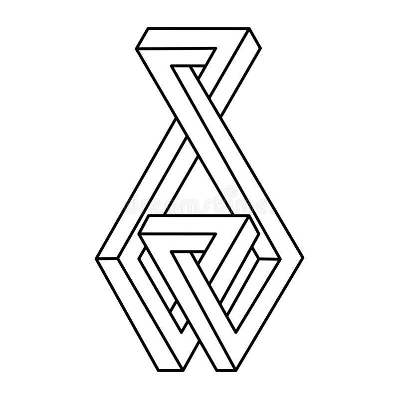 Impossible Optical Illusion Shape. Op Art Object. Impossible Figures ...