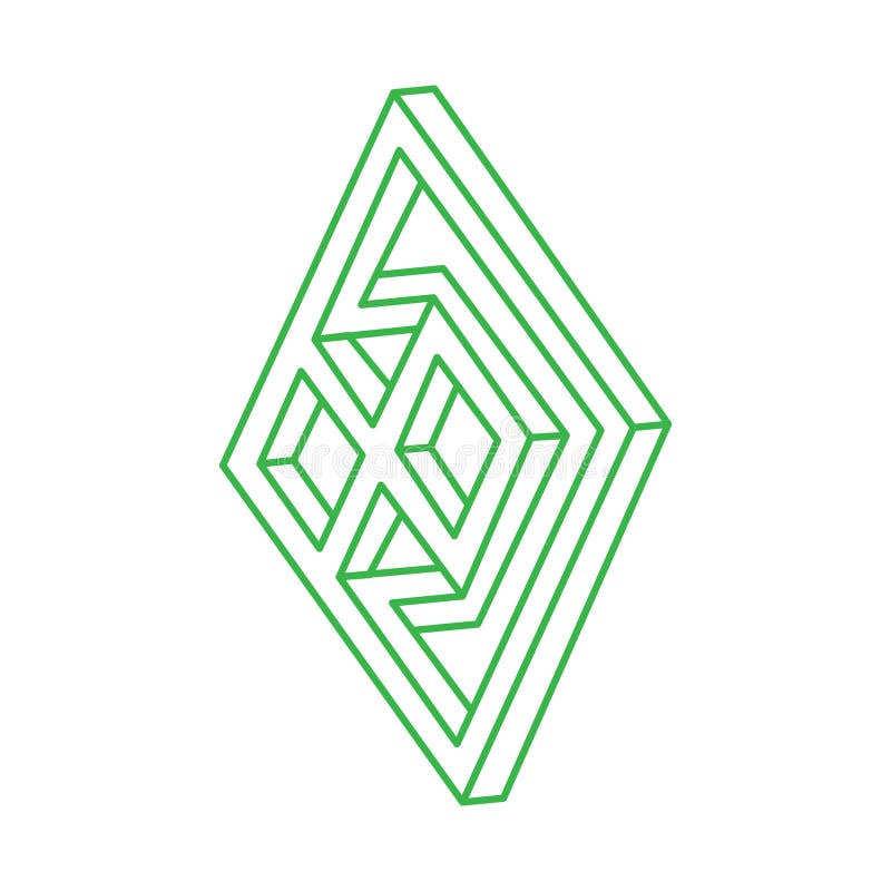 Illusion Shapes. 3d Geometry. Optical Illusion Figure. Sacred Geometry. Vector Illustration ...