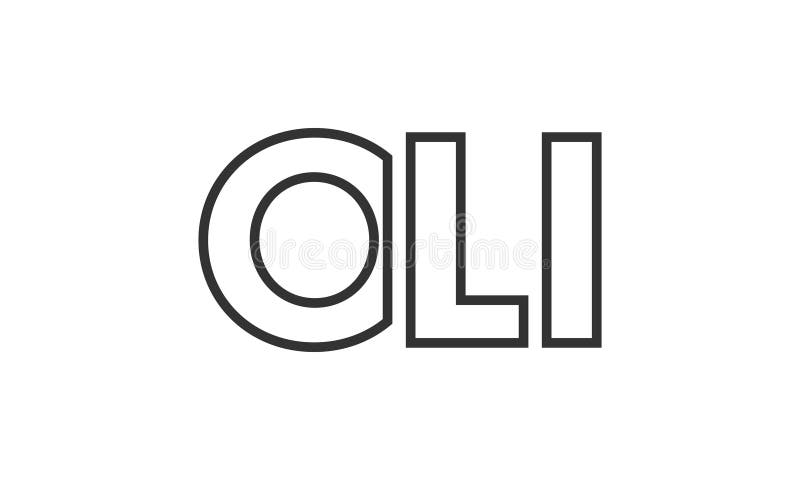 OLI Logo Design Template with Strong and Modern Bold Text. Initial ...